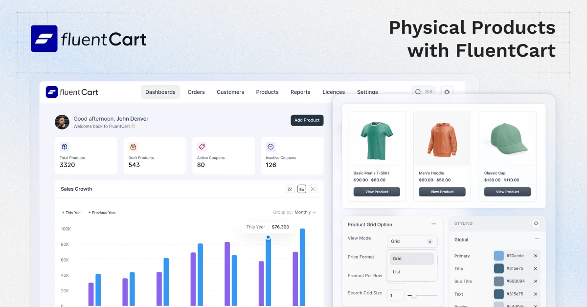 Sell Physical Products Fast and Simple with FluentCart
